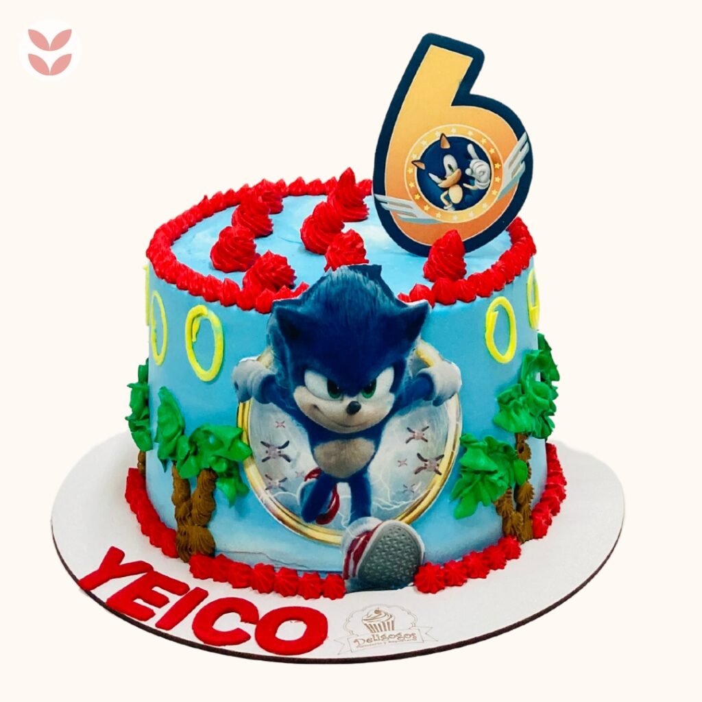 Torta Cumpleaños Sonic - Deligogos-Tortas Temáticas